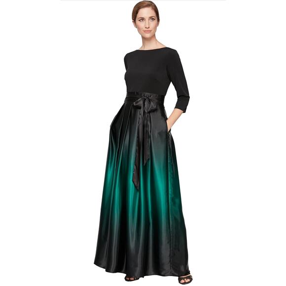 SLNY | Dresses | Slny Womens Dress Ombre Satin Long Gown 2 | Poshmark